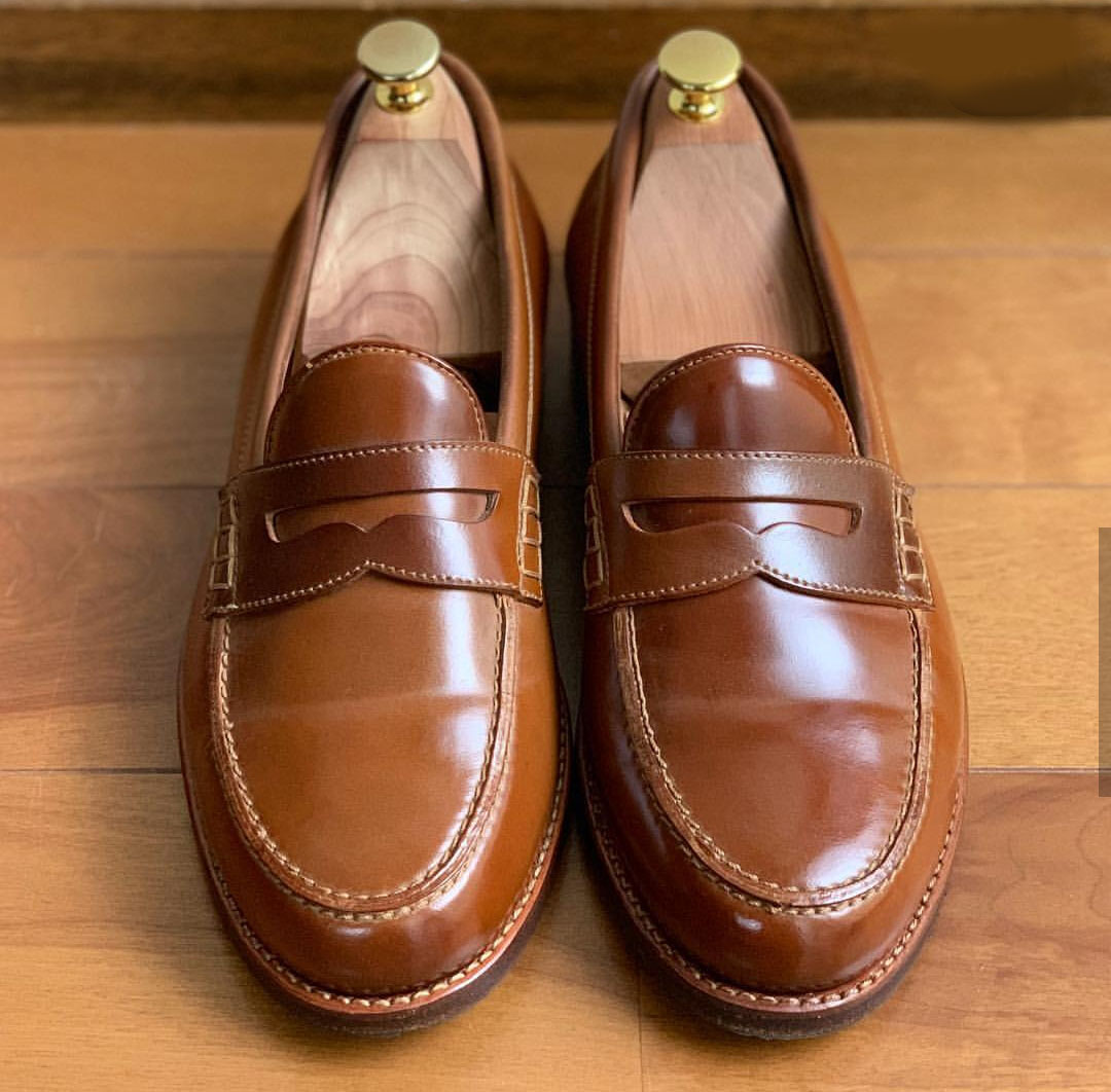 Handmade Leather Brown Leather Moccasins Shoes, Men's Loafer Slip On ...